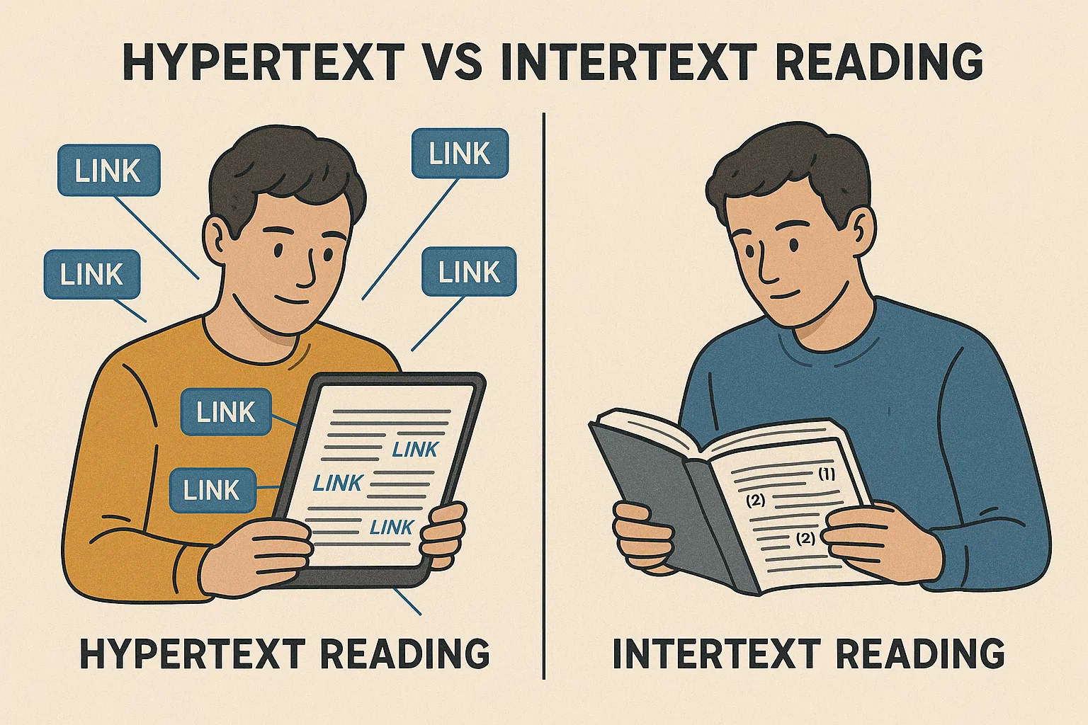 Why Hypertext Reading Feels Harder Than Intertext
